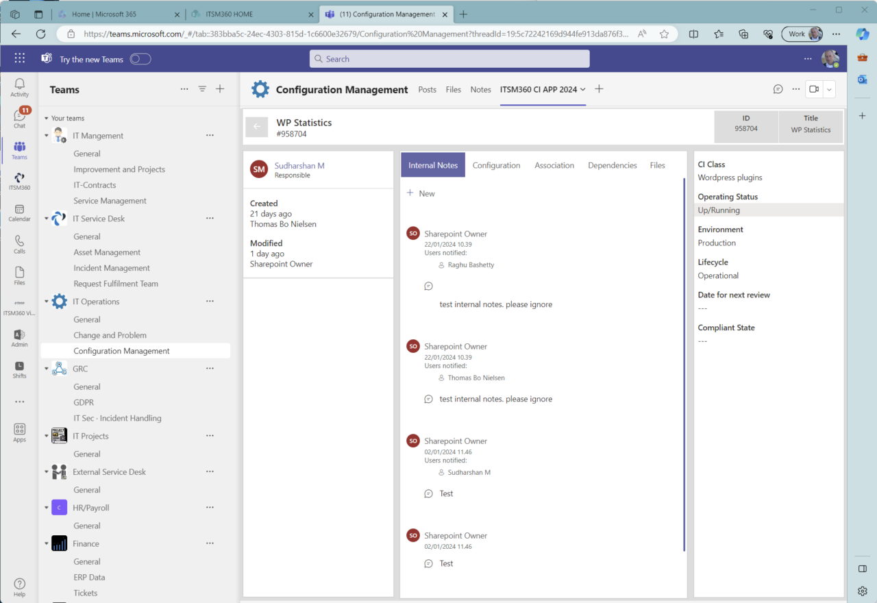 Microsoft ITSM · Use your Microsoft 365 know-how ITSM